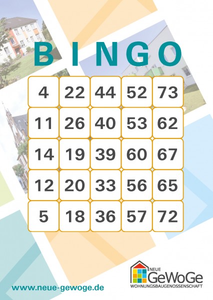 Bingokarten für Online-Bingo Veranstaltungen | Bingokarten von DiPrint